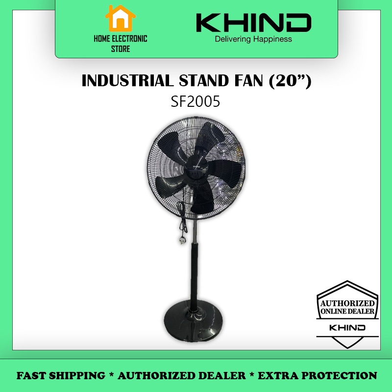 Khind 20" Industrial Stand Fan Black SF2005 Kipas Diri Kipas Kilang ...