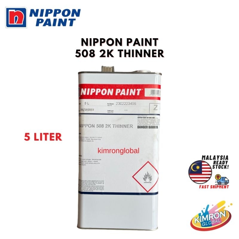 Nippon Paint 508 2K Thinner - 5 Liter and 1 Liter for Car Automobiles | Shopee Malaysia