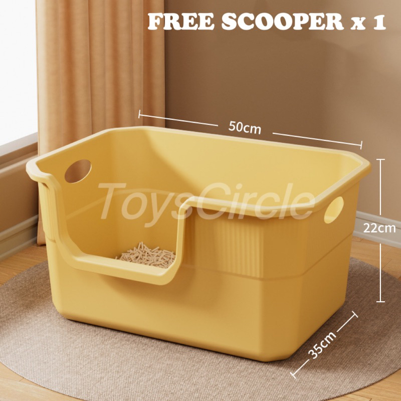 READY STOCK XL Extra Deep Cat Toilet Litter Box Toilet Kucing Cat Bekas ...