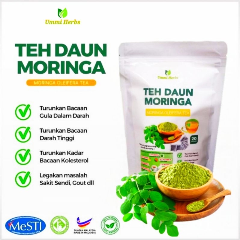 Teh Pure Moringa Original 100% Organik / Daun Kelor / Moringa Oleifera ...