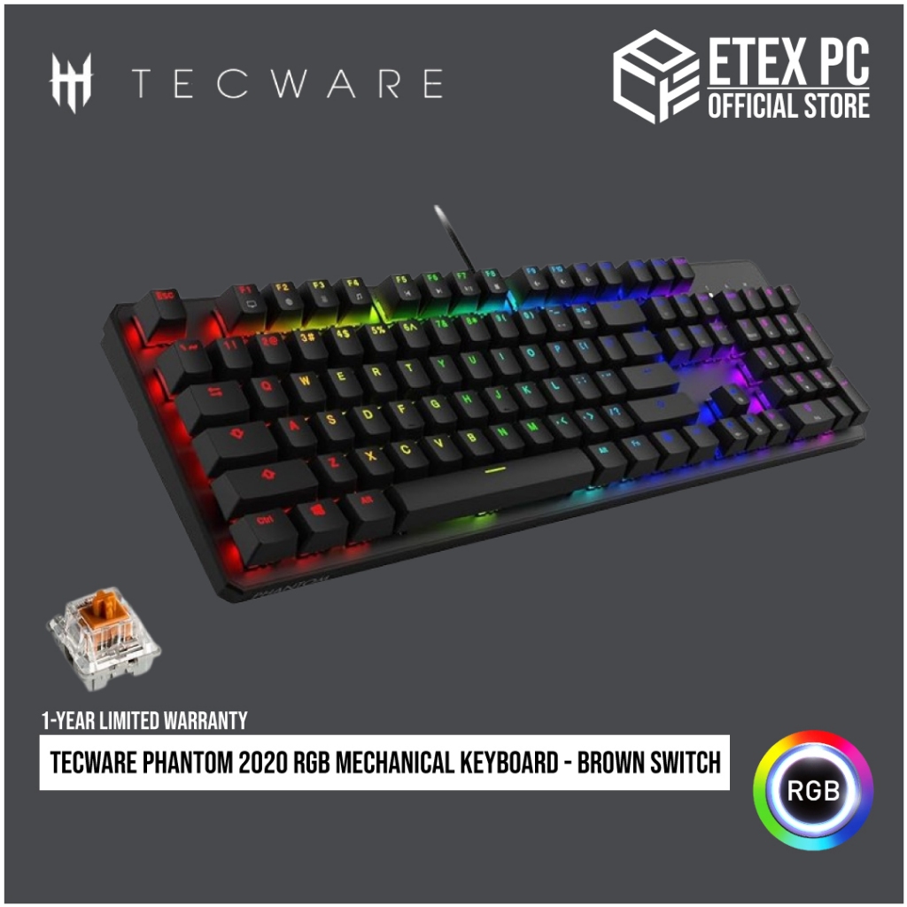Tecware Phantom 2020 RGB Mechanical Keyboard - Brown Switch # TW-KB ...