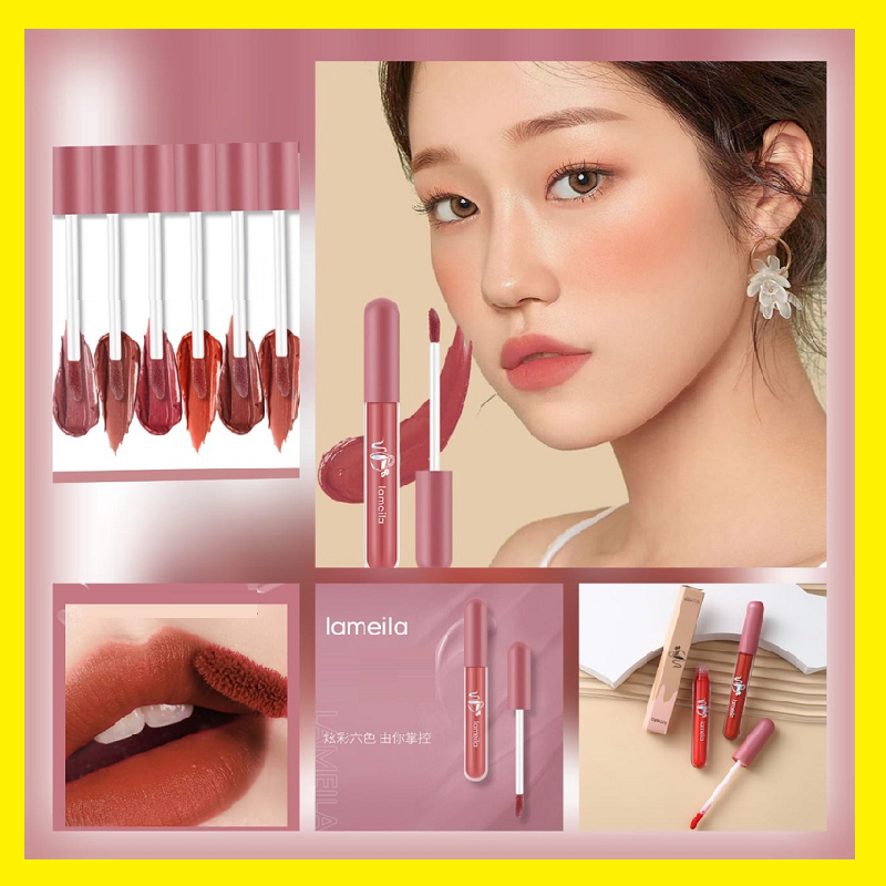 Original Lameila Lip Gloss Waterproof Long Lasting Moisturizing Lip ...