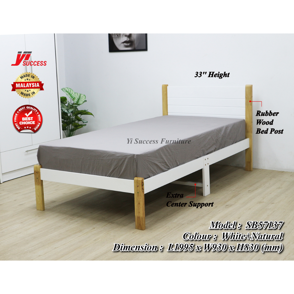 Yi Success Popular Wooden Single Bed Frame / Solid Wood Single Bed ...