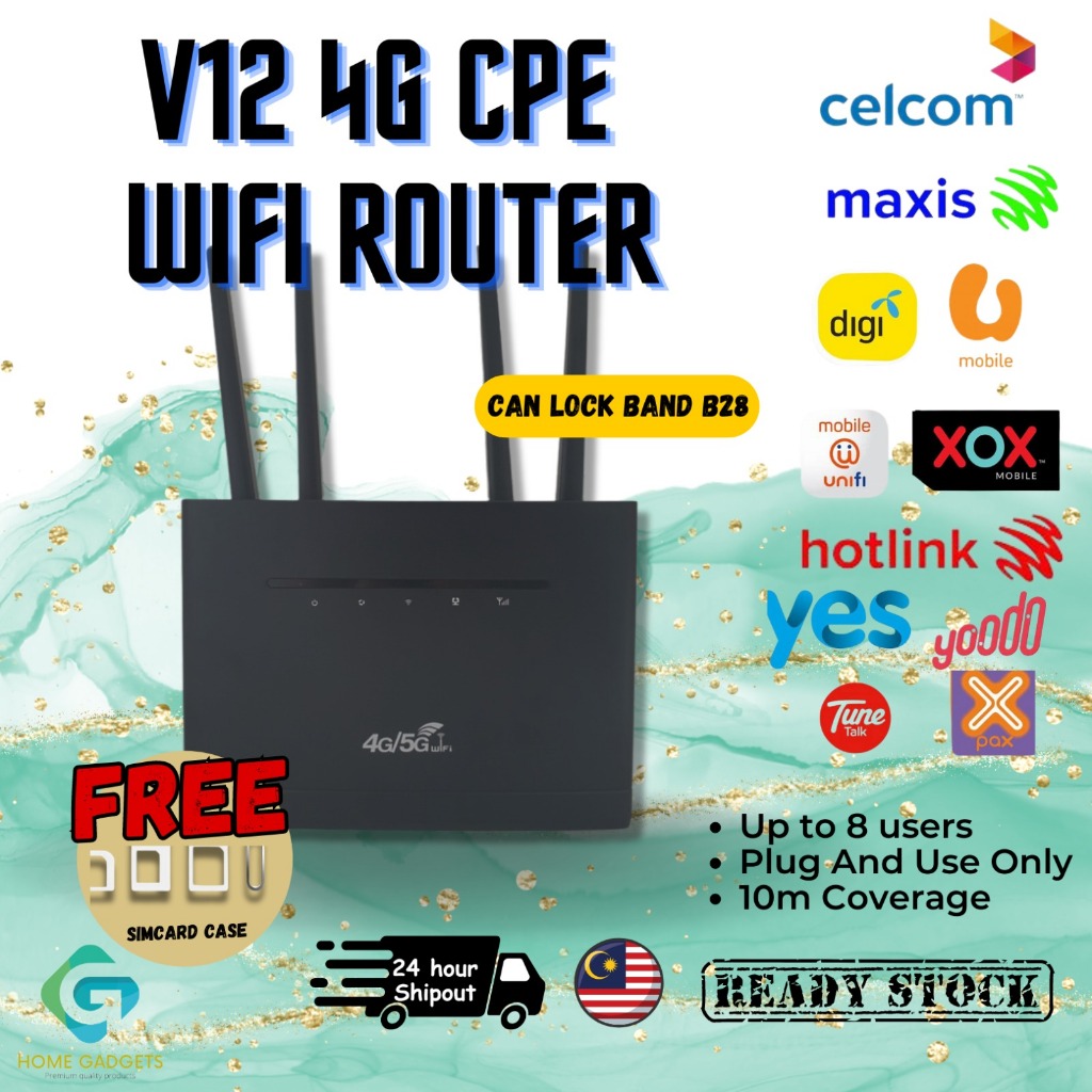 Penghantaran 24 Jam Habis Stok Sedia Penghala Modem Rumah WiFi V12 ...