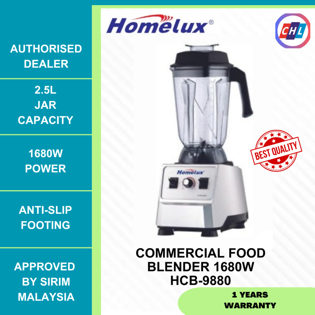 HOMELUX 2.3L Heavy Duty Commercial Blender (HCB-1100) / Heavy Duty ...