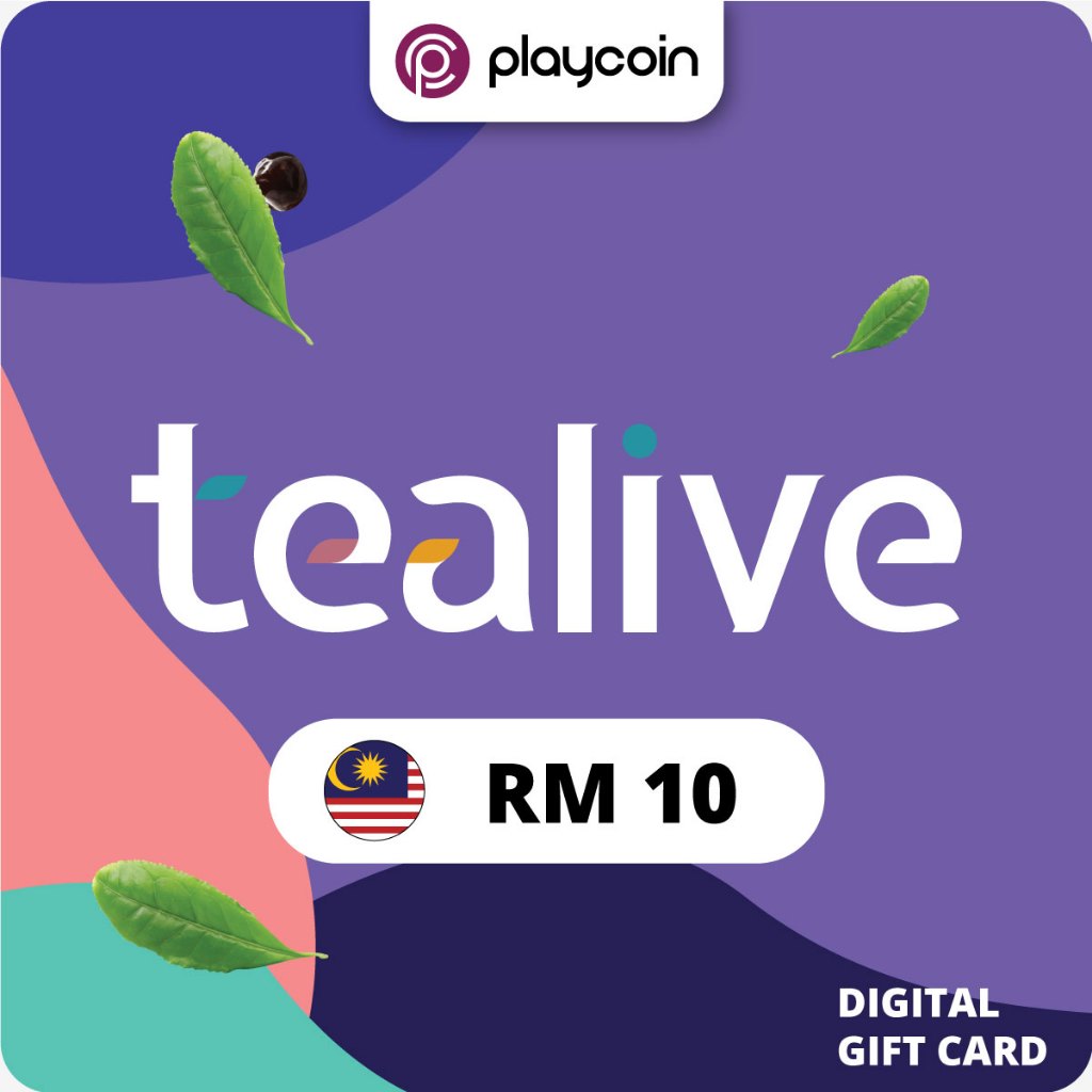 [E-MAIL Instant Delivery 24/7] Tealive Gift Card (MY, In-Store) - RM10 [PlayCoin] | Shopee Malaysia