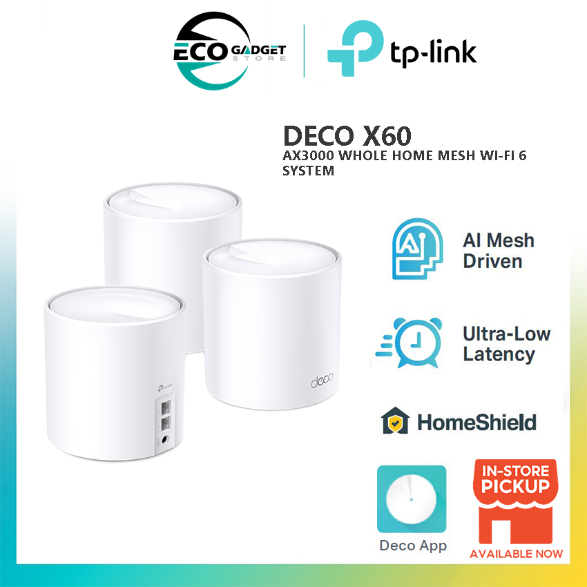 TP-Link Deco X60 AX3000 Whole Home Mesh Wi-Fi 6 System - Compatible ...