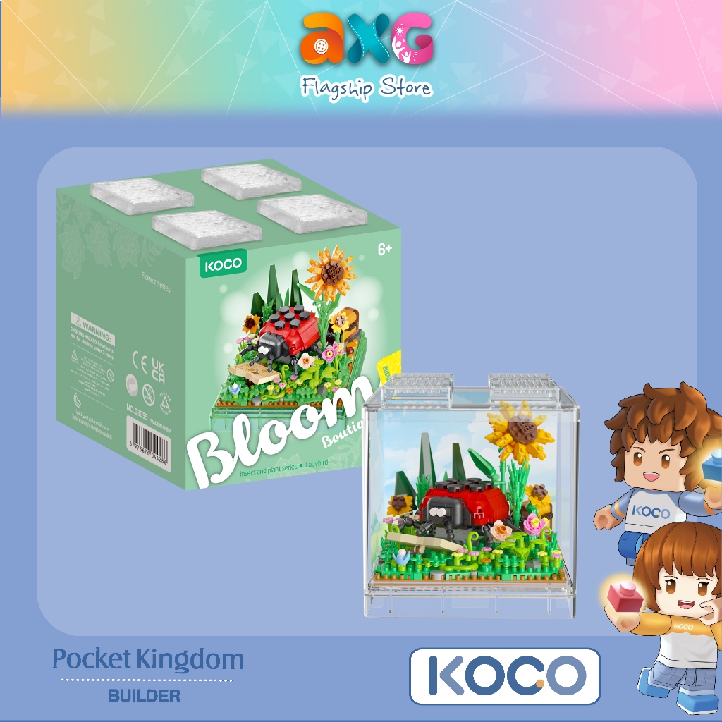 KOCO Insect and Plant Ladybird With Case Micro Mini Building Brick Set ...
