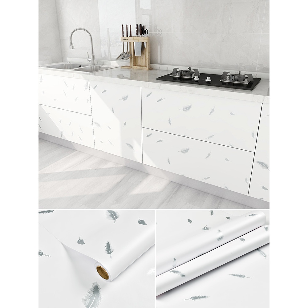 🔥Kitchen Cabinet Sticker PVC Waterproof Self-Adhesive Wallpaper For Old ...
