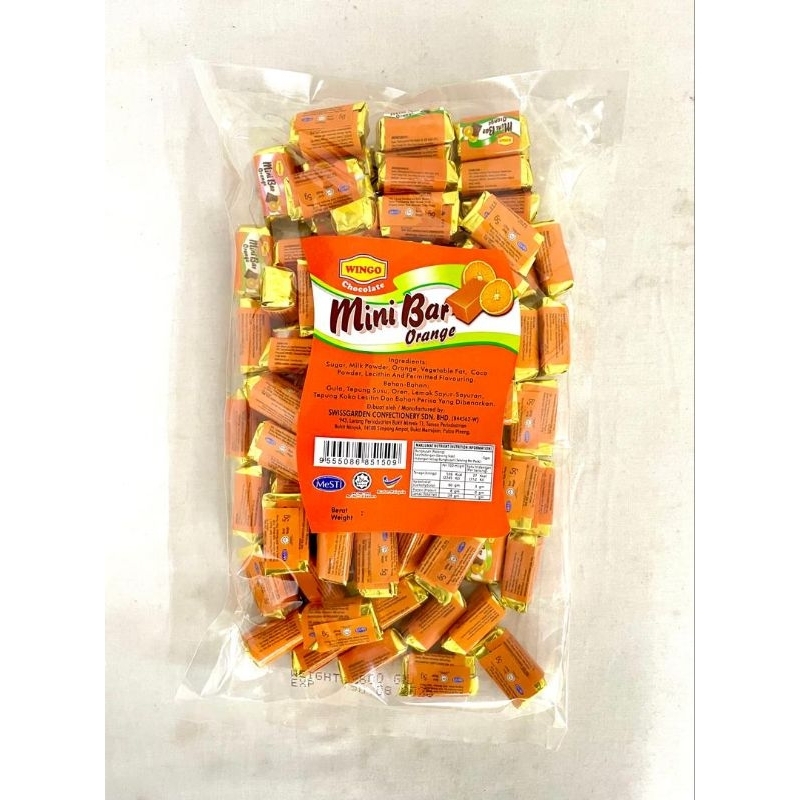 Wingo Chocolate 600g Mini Bar Milk Choco Coklat Peanut Strawberry ...
