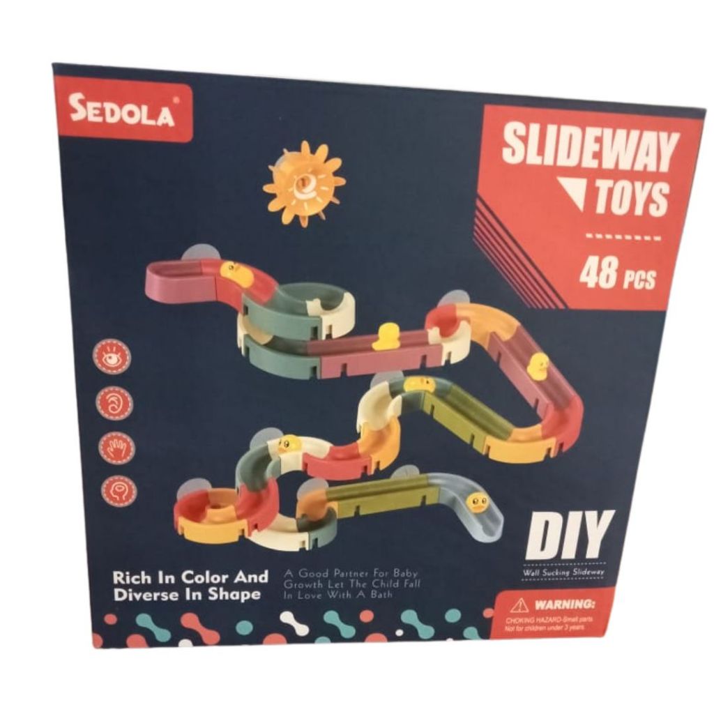 DIY Assembled Track Ball Sliding Bath Toys Fun Children's Bathroom ...