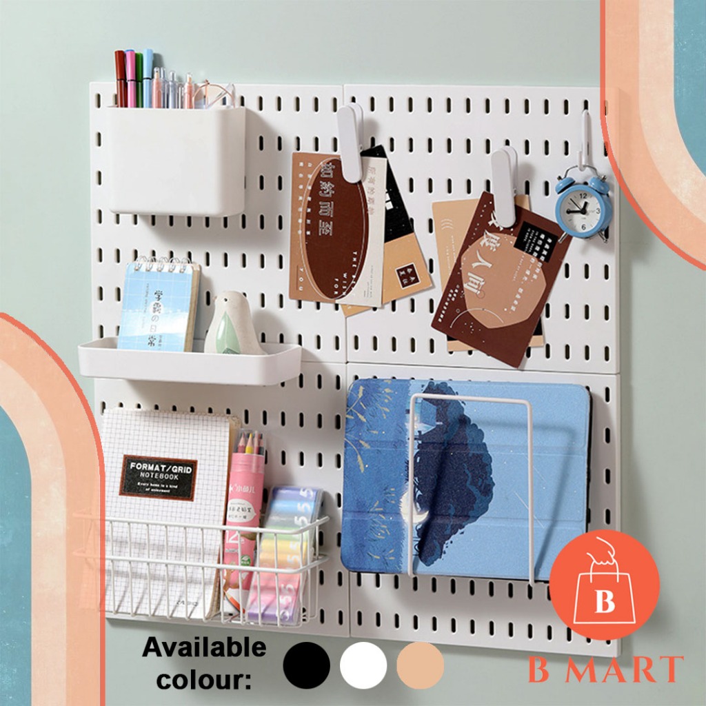STATIONERY PEGBOARD WALL STORAGE BOARD ORGANIZER PEGBOARD PAPAN ...