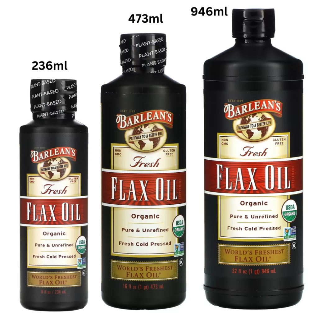 Barlean's, Organic, Fresh Flax Oil, (236ml / 473ml / 946 ml) | Shopee ...