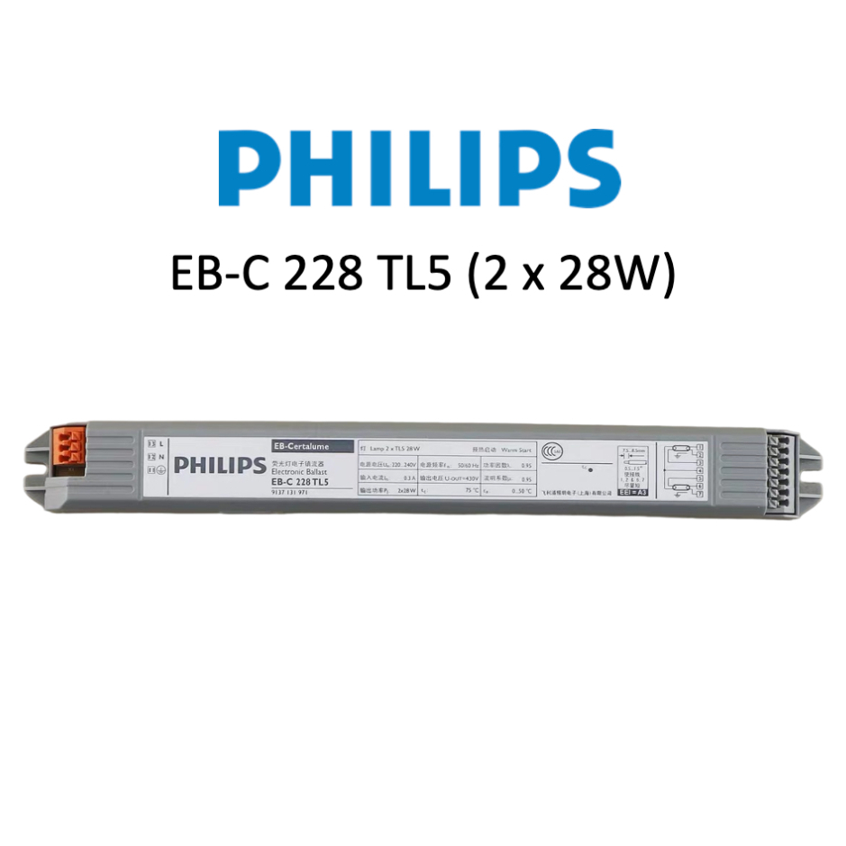Philips EB-C 228 TL5 2x28w 220-240v 50/60Hz Electronic Ballast | Shopee ...