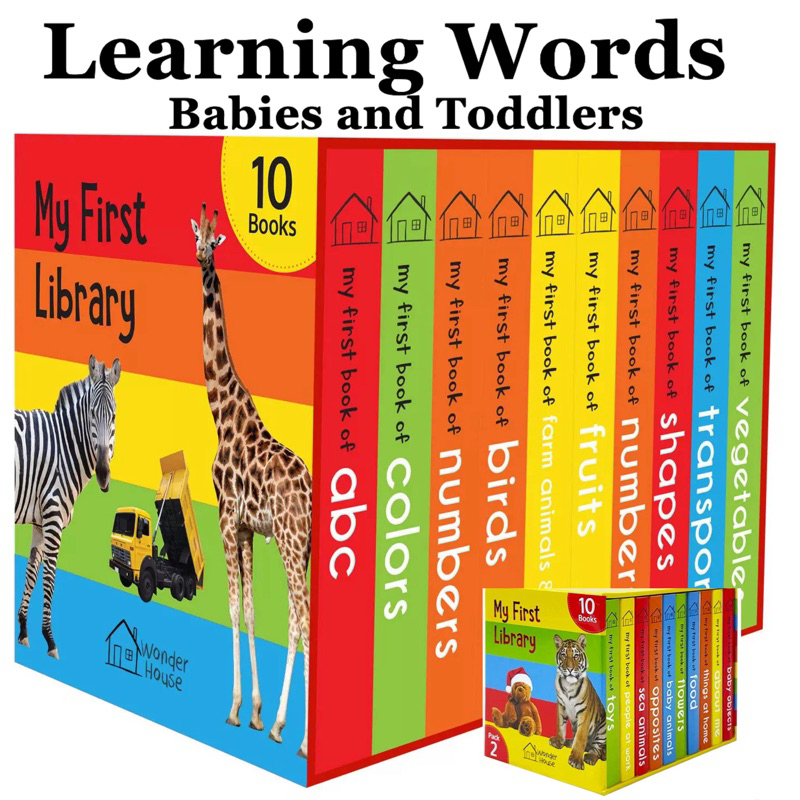【MaryamBOOKS LIVE 11PM】 My First Library Box set of 10 Board Books for ...