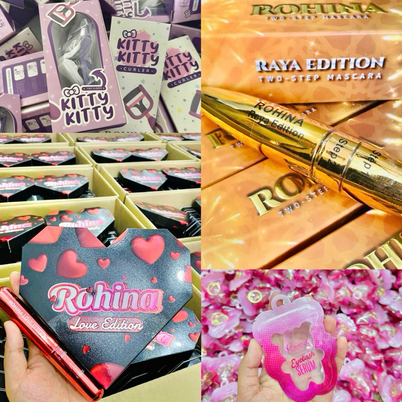 ROHINA MASCARA RAYA EDITION,LOVE EDITION,SERUM KEYCHAIN,KITTY CURLER ...
