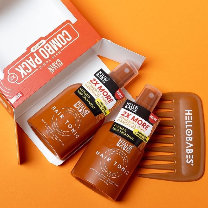 NEW FORMULA! HELLO BABES HAIR TONIC READY STOCK HAIR VITAMIN TONIK ...