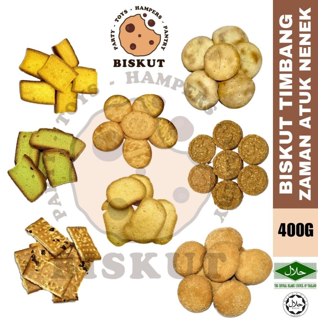 BISKUT TIMBANG 400G - Biskut Rusk/Roti Kok/Roti Pong/Sultana/Sagun/Kek ...
