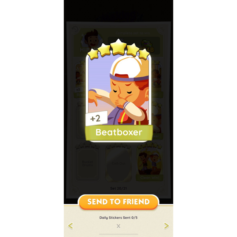 Beatboxer [Set 20] Monopoly Go Sticker | Shopee Malaysia