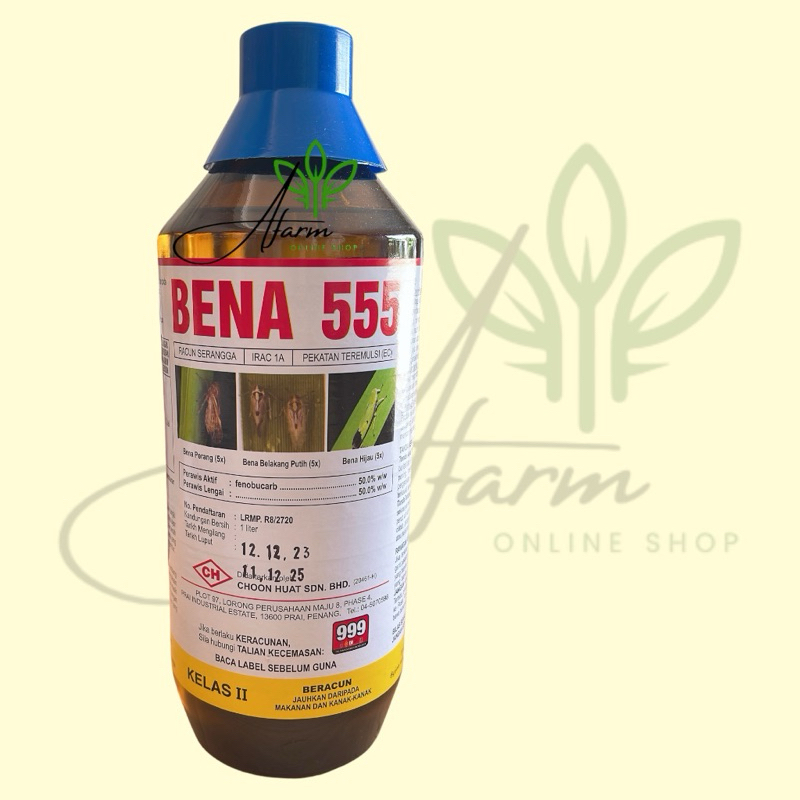 1L Bena 555 / Bena Hijau / Bena Perang / Pianggang / Belalang / Lelompat Daun / Kutu Beruang ...