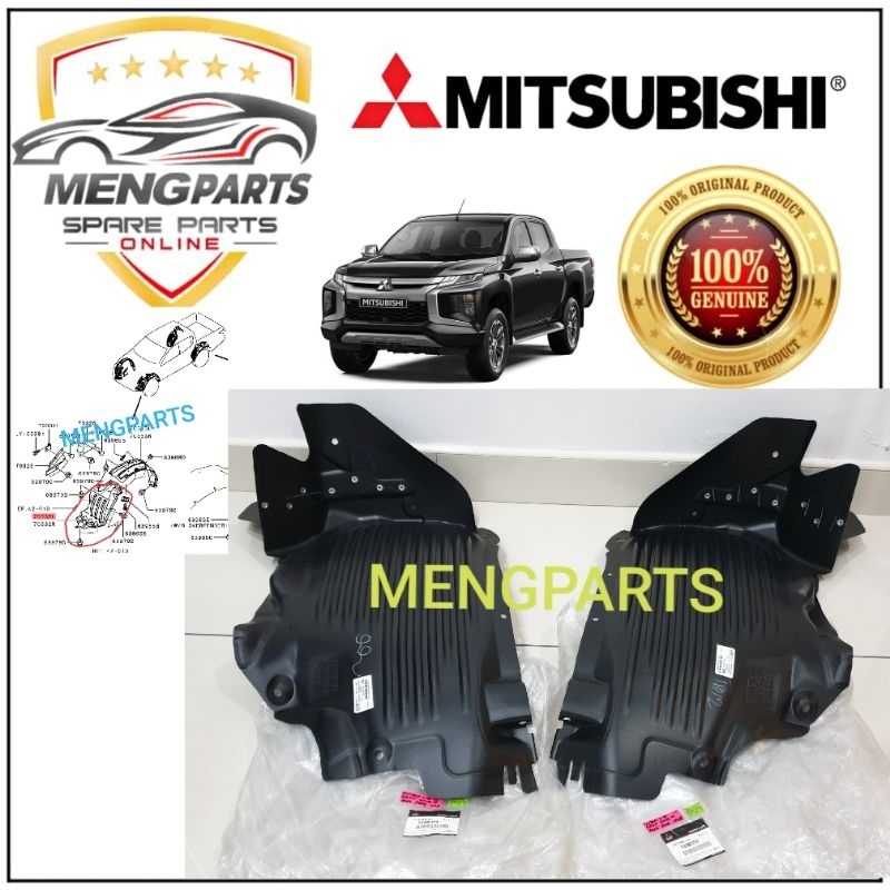 ORIGINAL MITSUBISHI TRITON 2.4 4WD FRONT MUDGUARD LINER , FANDER LINER ...