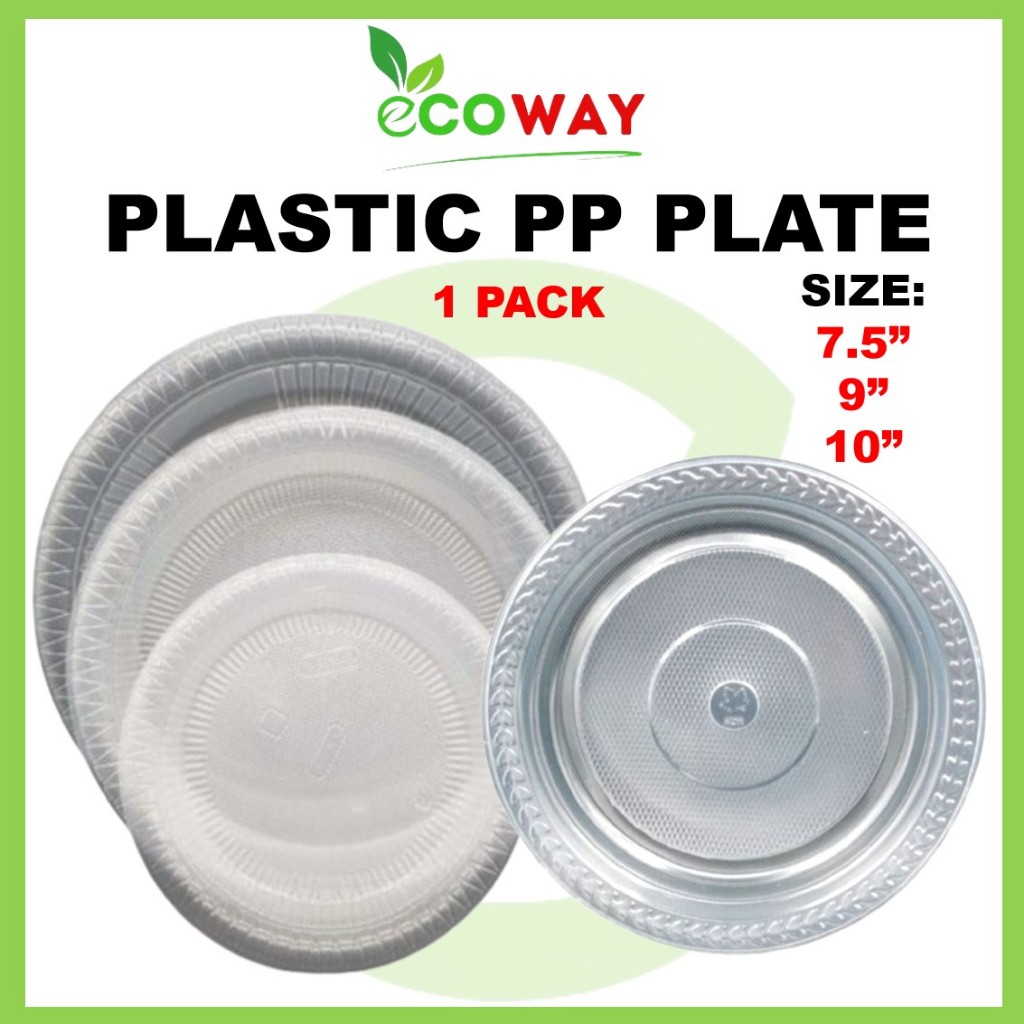 7.5"/9"/10" PP Plate Plastic Disposable Party Plate Pinggan Pakai Buang ...