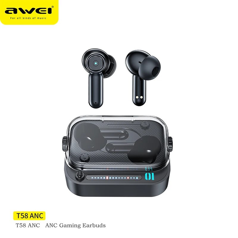 Awei T58 ANC True Wireless Earbuds Smart Touch Bluetooth Version 5.3 ...
