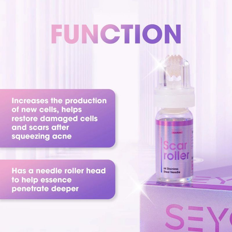 SEYOUL Scar Roller Reduce Acne,Pitted scars,fades Acne Marks | Shopee ...