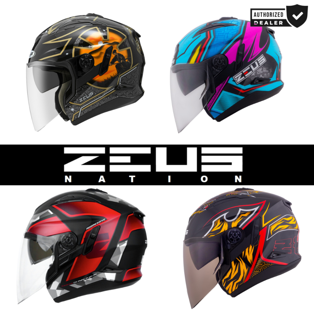 Zeus Helmet ZS-613 Modular Helmet Graphic Design (Smoke Visor Included ...
