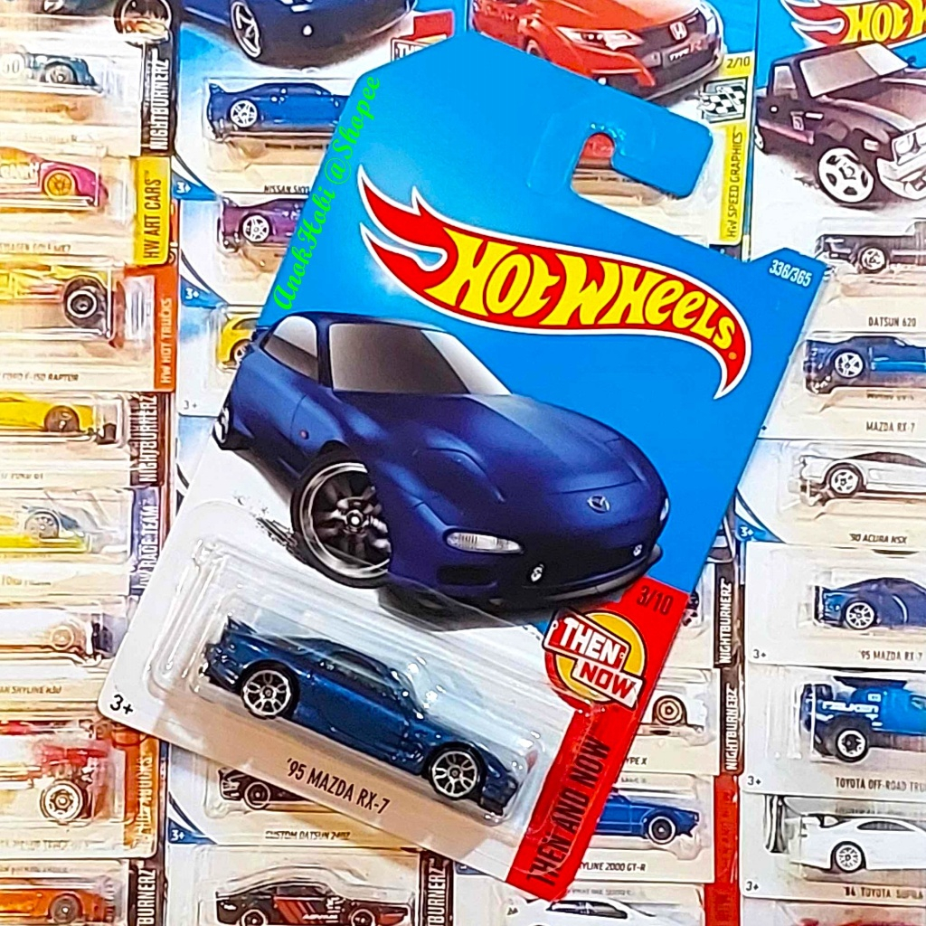 READY STOCK ORIGINAL HOT WHEELS 95' MAZDA RX7 DARK BLUE THEN AND NOW ...