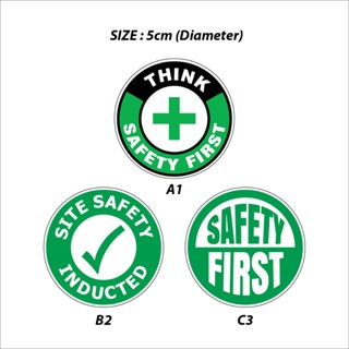STICKER HELMET SAFETY FIRST (3M GLOSS WHITE / REFLECTIVE ) Sticker ...