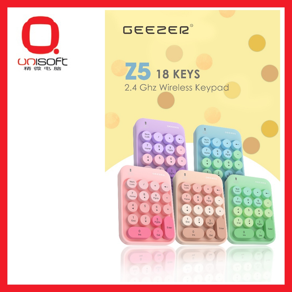 GEEZER Z5 2.4GHZ WIRELESS KEYPAD (18KYES) | Shopee Malaysia