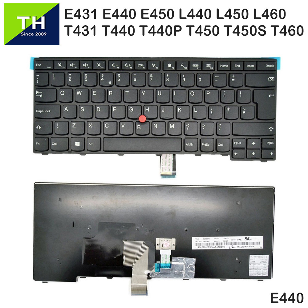 Lenovo Thinkpad E431 E440 E450 E455 L440 L450 L460 L470 Series Notebook Replacement Keyboard ...
