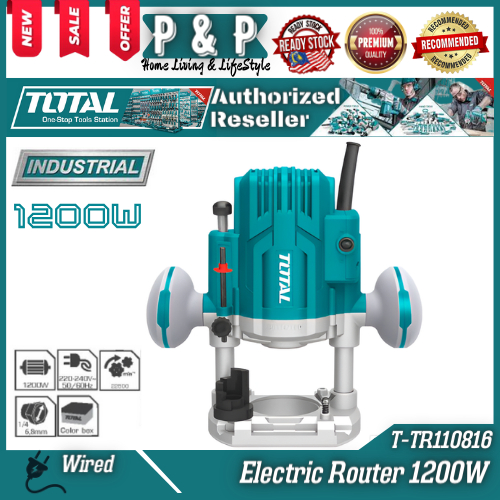 TOTAL 1200W Electric router - TR110816 | Shopee Malaysia