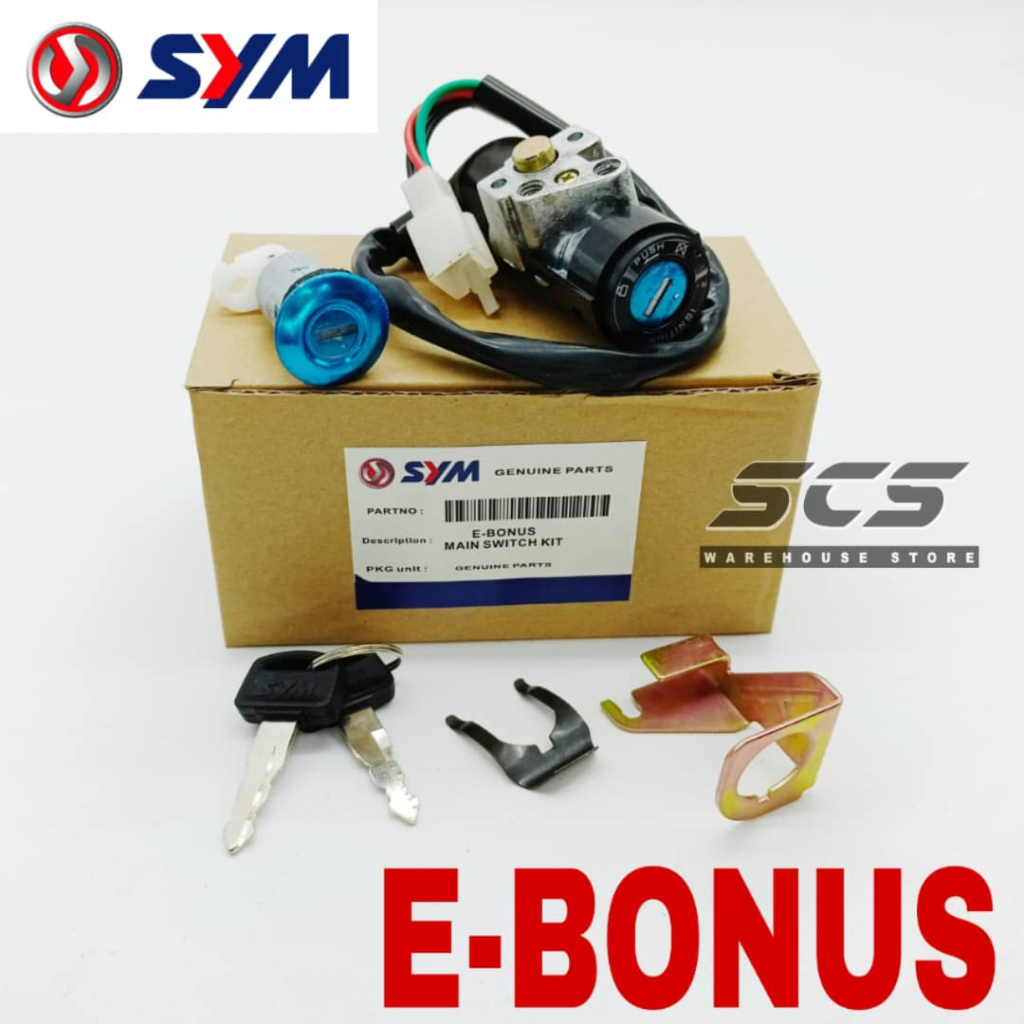 SYM Main Switch Kit Set Ignition Key Lock E-BONUS EBONUS 110 Genuine ...