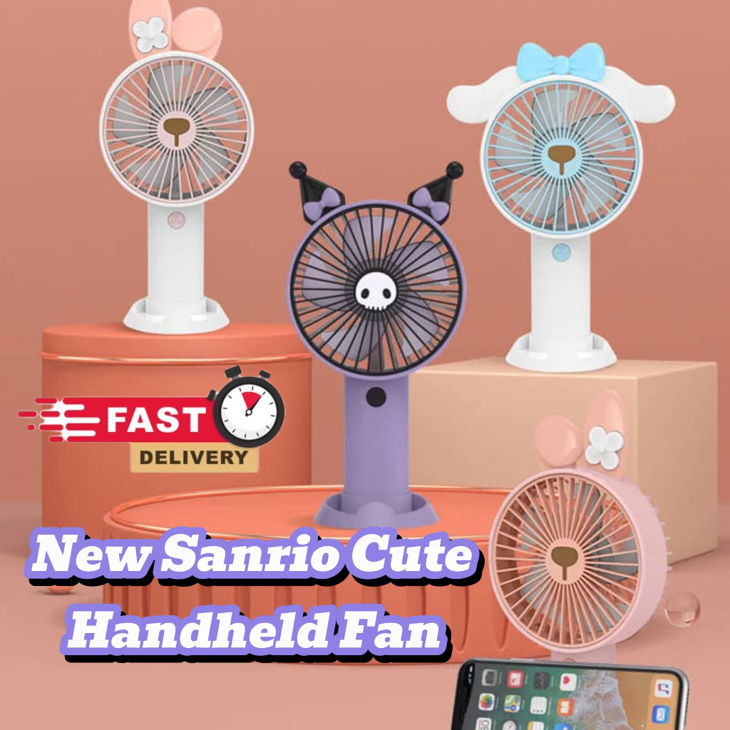 NEW Sanrio Electric Fan cute Kuromi Cinnamoroll My Melody Cartoon ...