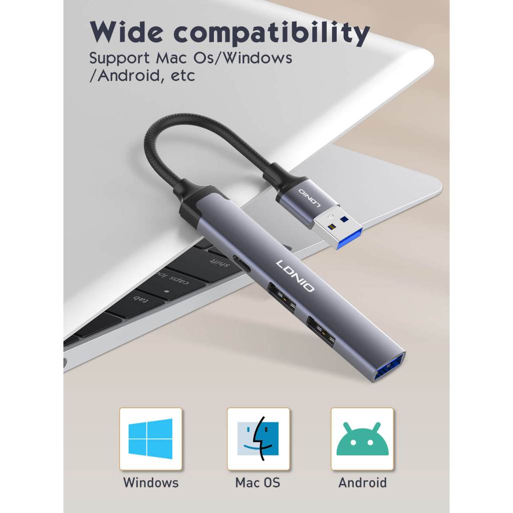 LDNIO DS-44C USB HUB ADAPTER | Shopee Malaysia