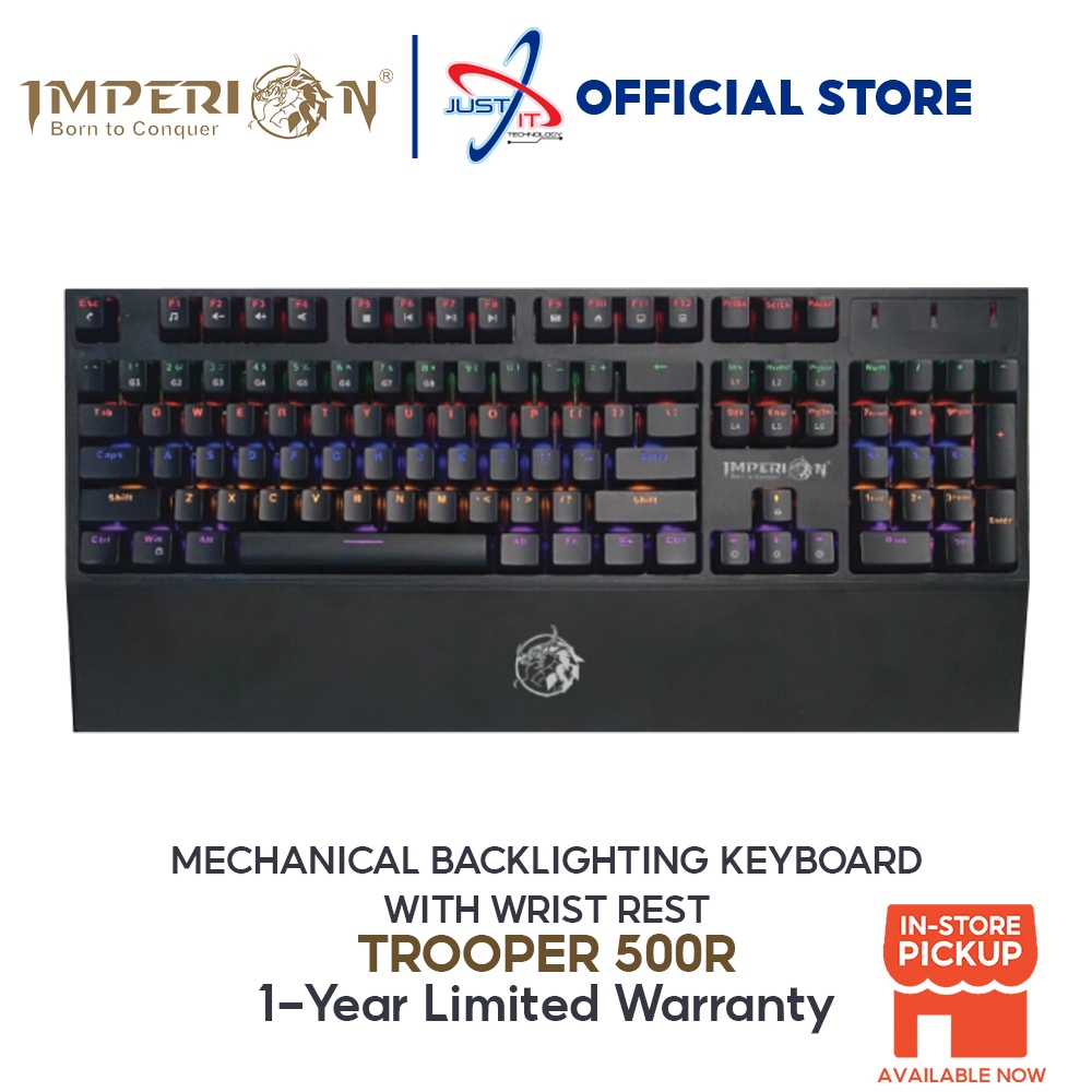 IMPERION Trooper 500r Mechanical Backlighting Keyboard With Wrist Rest ...