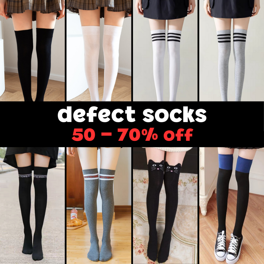 DEFECT WOMEN OVER KNEE SOCKS KNEE HIGH LONG SOCK (SEDIKIT KOTOR, COMOT ...
