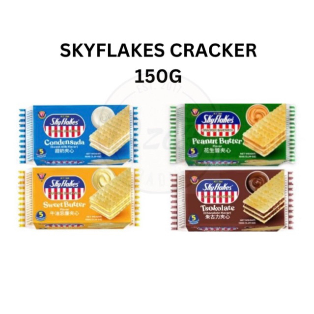 SkyFlakes Crackers 150g [Chocolate/Sweet Butter/Sweet Milk/Peanut ...