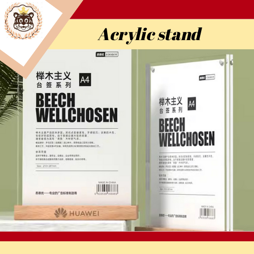 A4, A5, A6 Size Arcylic T-Shape Table Stand/Card Holder Display Stand ...