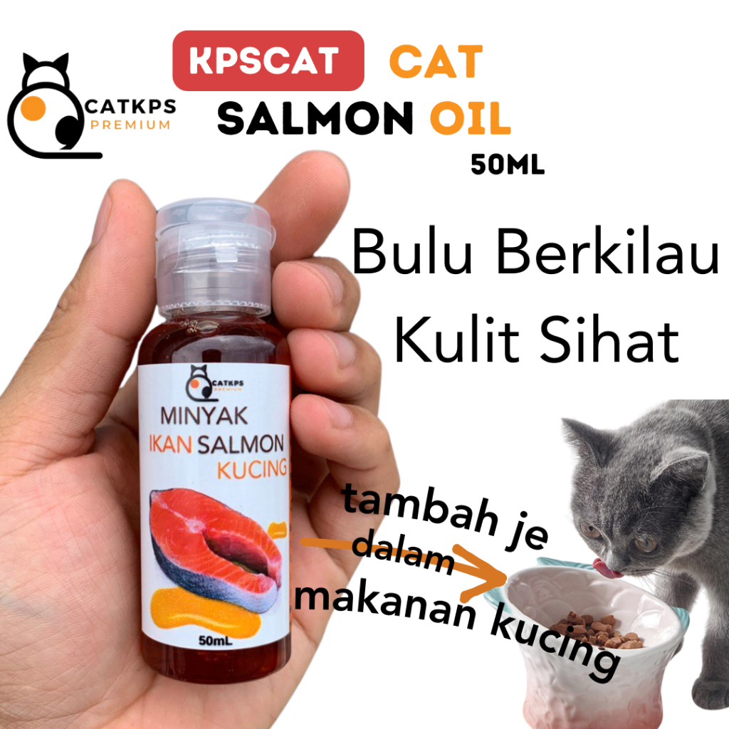 KPSCat Minyak Salmon Kucing Salmon Oil for Cat Kucing Gemuk Bulu Kucing ...