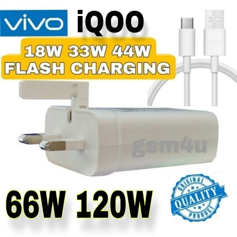 🔥120W/66W🔥iQOO 9 8 VIVO V27 V25 V23 Y12s Y15 Y19 Y20s V19 V21e V20 Fast Charge Dual Engine ...