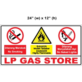 LP GAS STORE Highly Flammable Banner | Shopee Malaysia