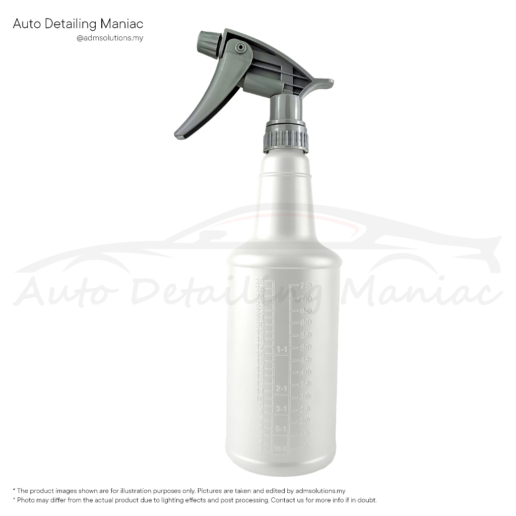 Heavy Duty Detailing Spray Bottle (800ml) Chemical Resistant Viton ...