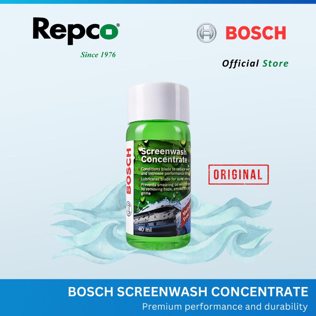 Bosch Screenwash Concentrate 40ml (Premium Windshield Washer Fluid ...