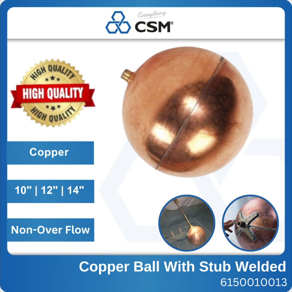 Copper Ball Float With Stub Welded 10″ 12″ 14″ Only | Shopee Malaysia
