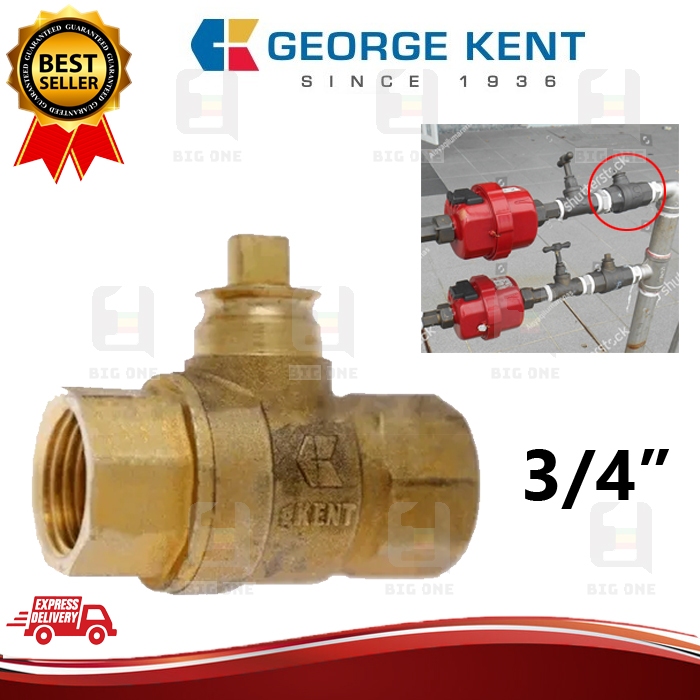 GEORGE KENT G-KENT/CITY 3/4" BRASS LOCKABLE VALVE STOPCOCK FOR MAIN ...