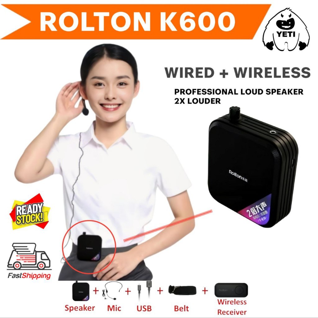 Rolton K600 wireless Voice Amplifier Bluetooth Portable Speaker ...