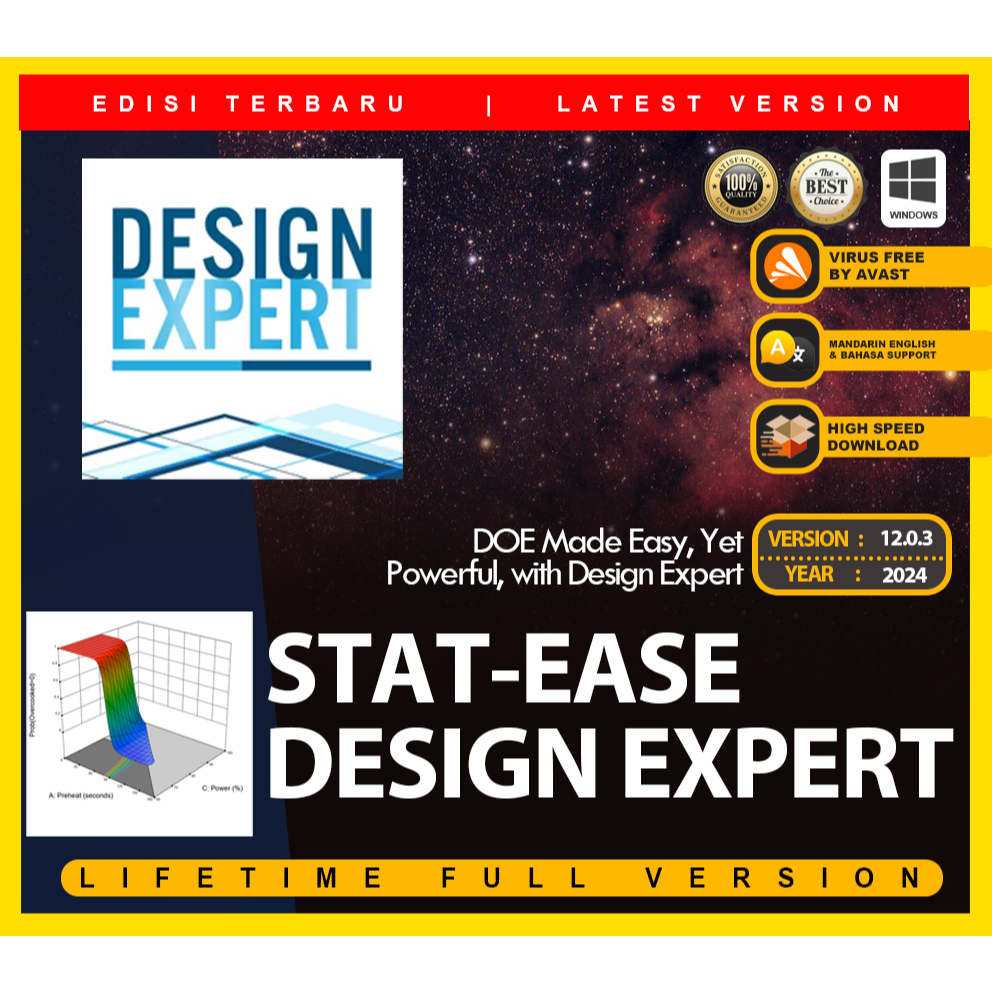 💻 STAT-EASE DESIGN EXPERT 💻 Windows | Full Version | Lifetime License | Updated 2024 | Shopee ...